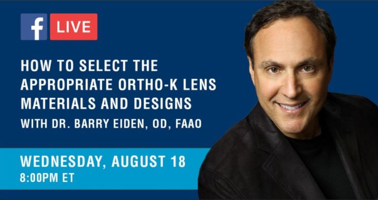 Euclid to Host Live OrthoK Discussion with Dr. Barry Eiden - Review of ... Euclid to Host Live OrthoK Discussion with Dr. Barry Eiden - Review of ...
